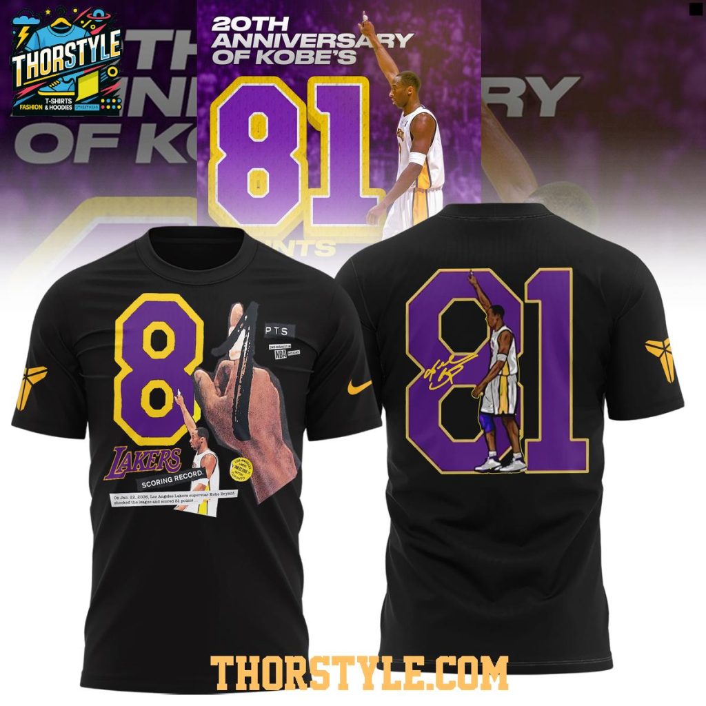 Los Angeles Lakers 20th Anniversary Of Kobe Bryant 81 Points 2026 ...